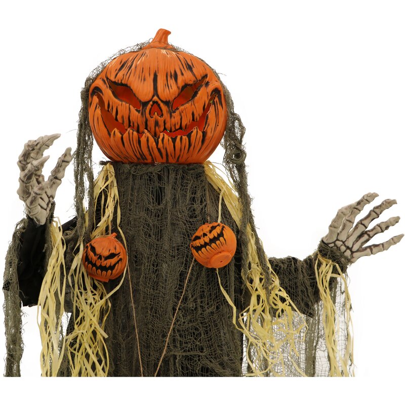 Animatronic Pumpkin Man Poseable Chad Figurine - W006727600 ...