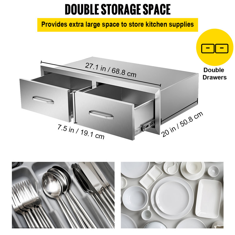 Outdoor Kitchen Drawer 30" W Drop-In Drawer (Part number ...
